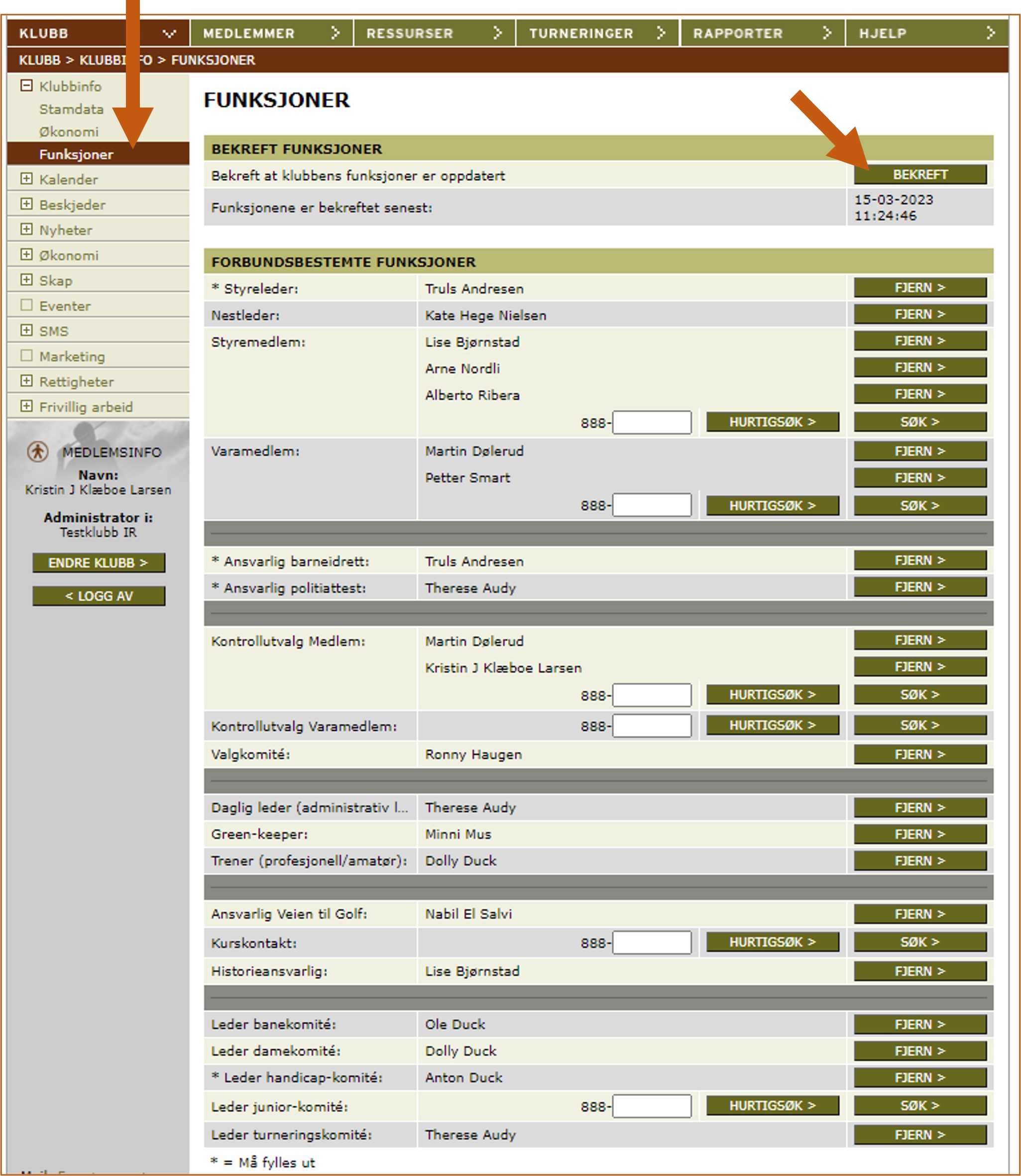 Har klubben oppdatert klubbinfo? – GolfBox Support Norge